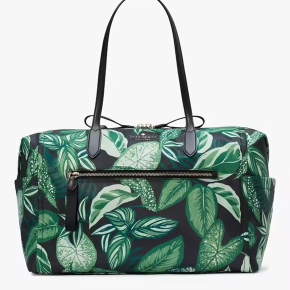 kate spade | Bags | Kate Spade Chelsea Fern Foliage Weekendergreen ...